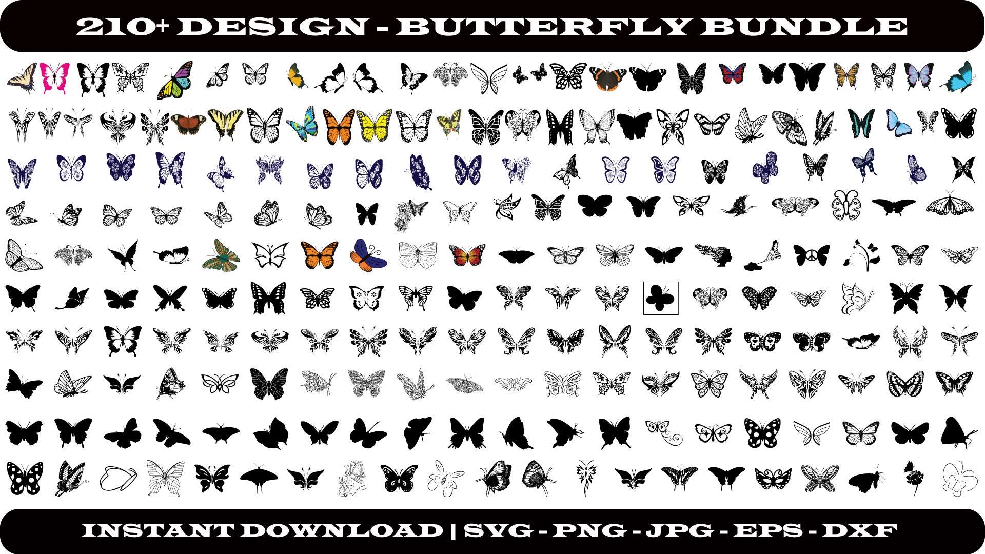 Butterfly SVG Bundle: 210+ Designs (digital Download) - Etsy