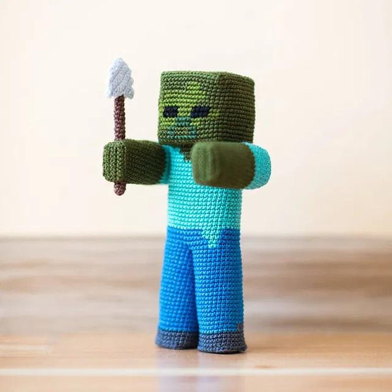 Minecraft Zombie Amigurumi Crochet Pattern Digital PDF Guide - Etsy