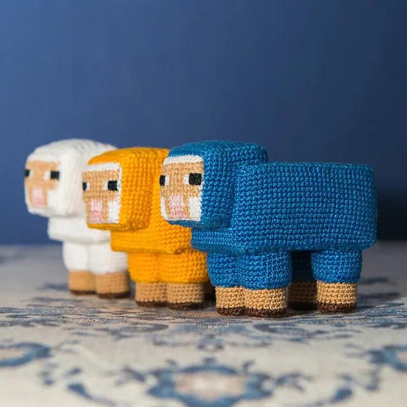 Minecraft Sheep Amigurumi Crochet Pattern Digital PDF Guide - Etsy