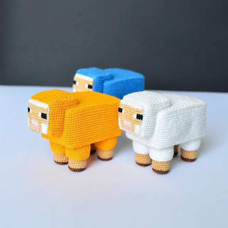Minecraft Sheep Amigurumi Crochet Pattern Digital PDF Guide - Etsy