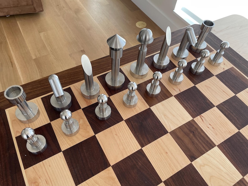 Modern Contemporary Chess Set (large) - Etsy