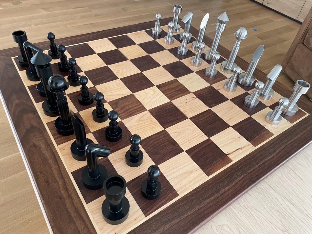 Modern Contemporary Chess Set (large) - Etsy