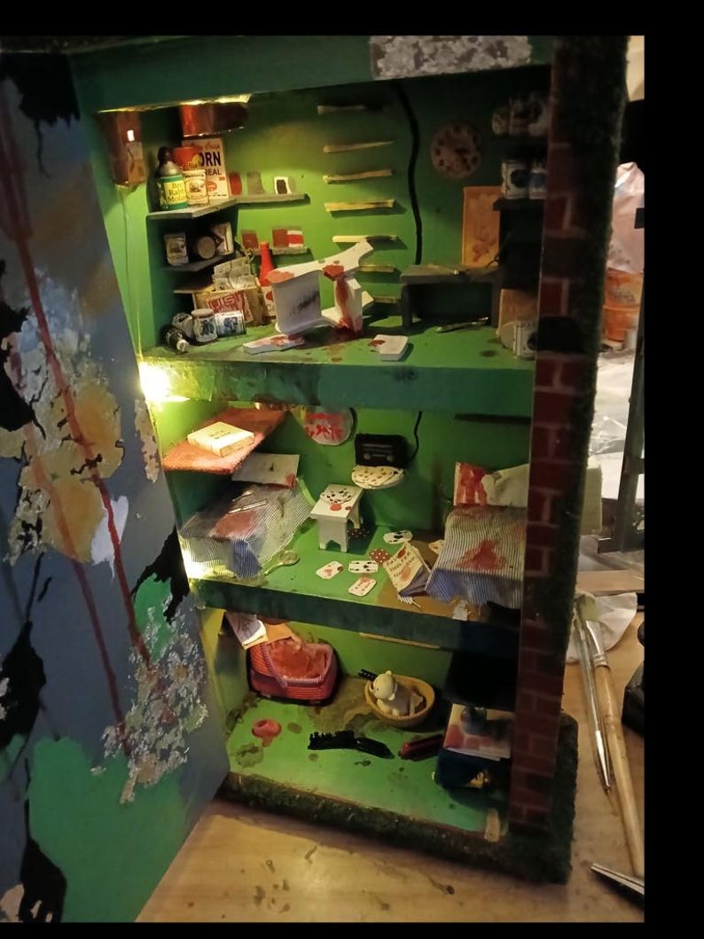 Abandoned Fallout Shelter Themed Clock and Miniature Diorama - Etsy