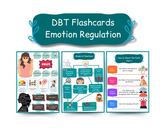 DBT Emotion Regulation Flashcards | Check the Facts | Opposite Action ...