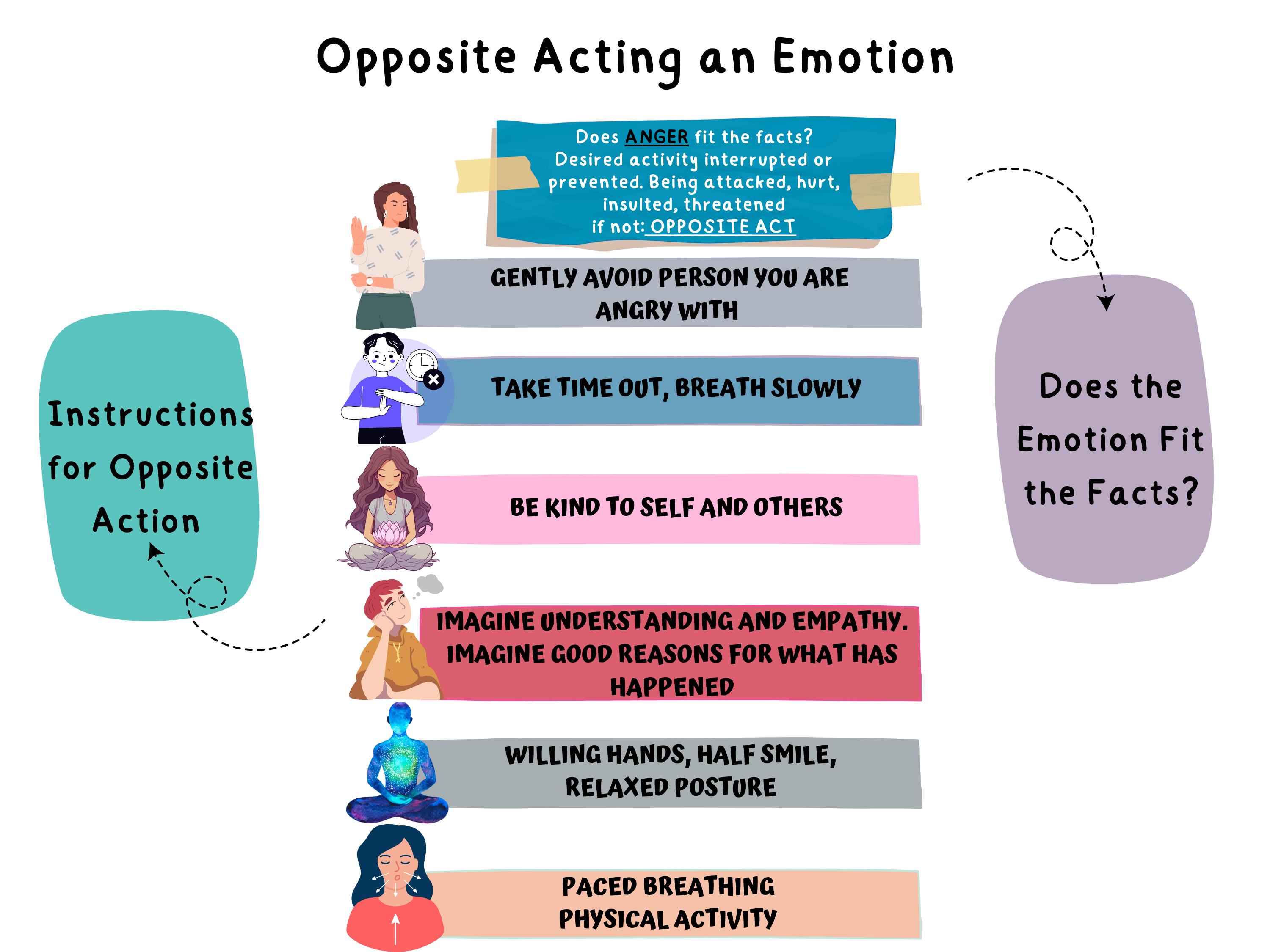DBT Emotion Regulation Flashcards | Check the Facts | Opposite Action ...