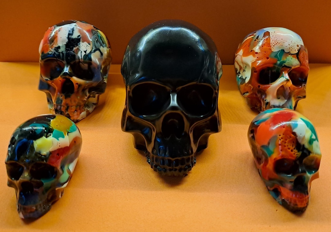 Recycled 3D Printed Filament Skull - Sustainable & Unique Decor - Etsy