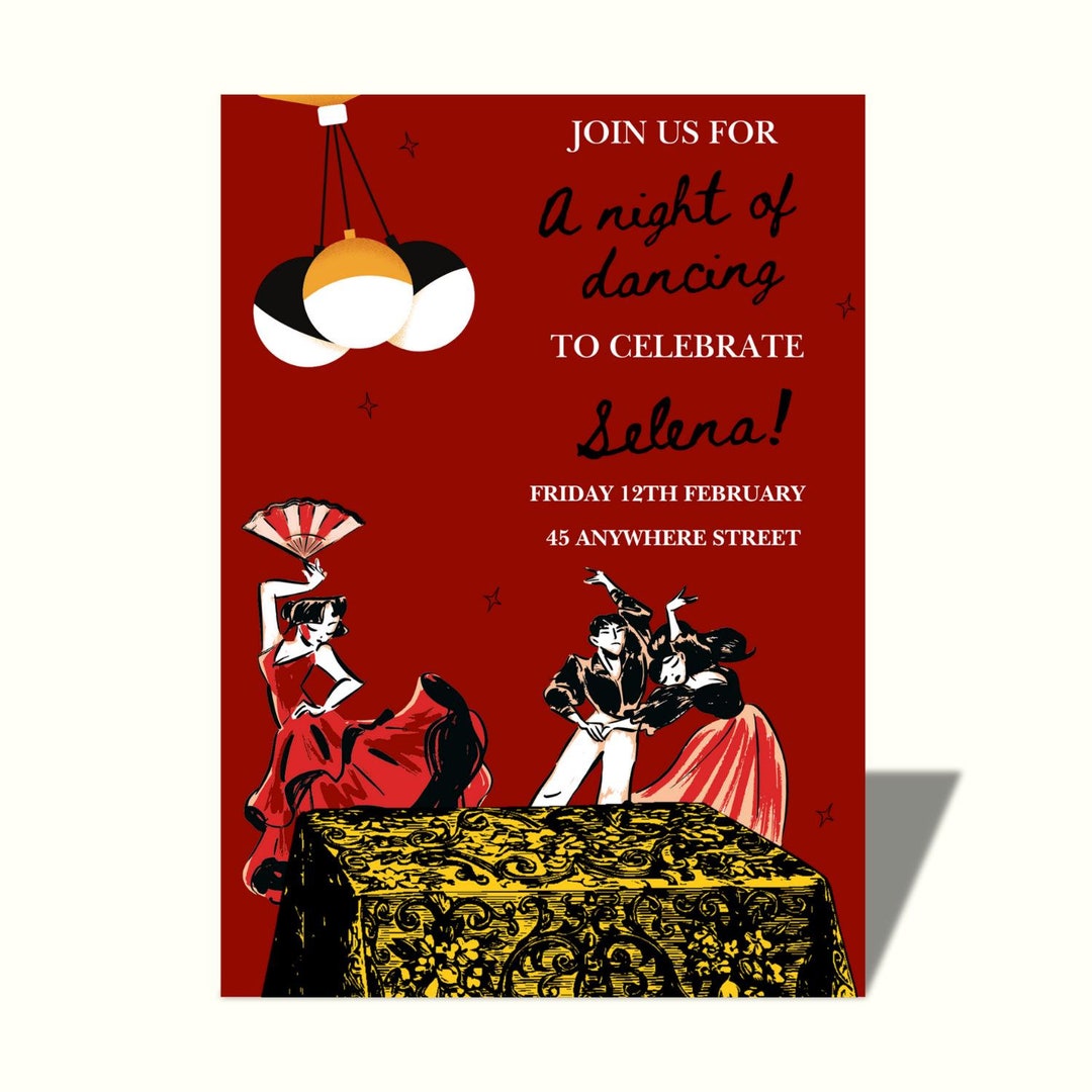 Hand Drawn Evening Party Invitation Template, Handwritten Font ...