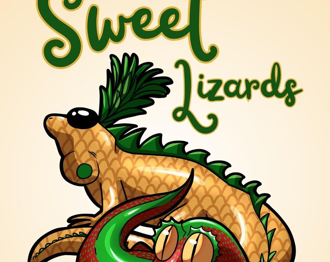 Sweet Lizards PRINTABLE Coloring Book for Adults and Children, Lizards ...
