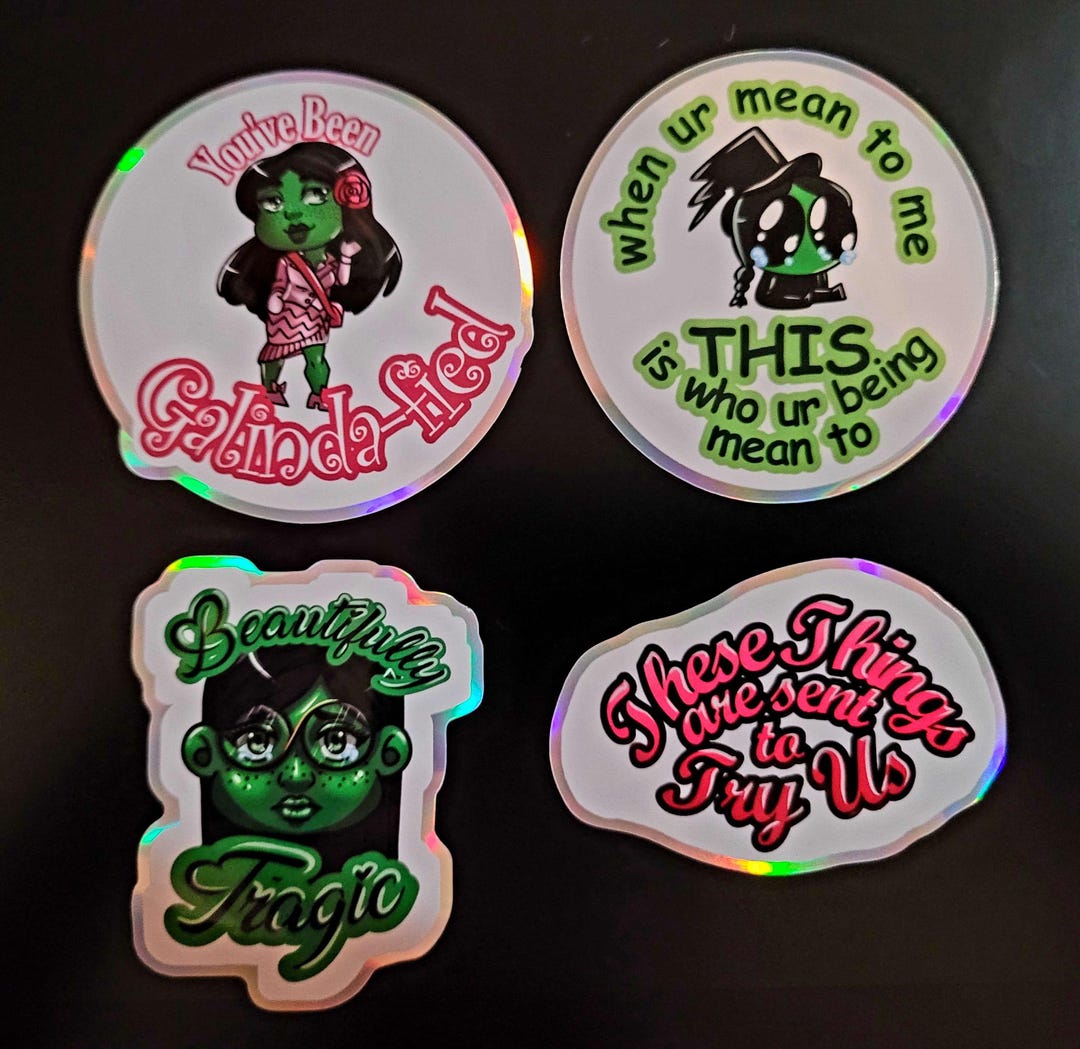 Wicked Holographic Sticker Collection, 4 Stickers to Choose From, Buy ...