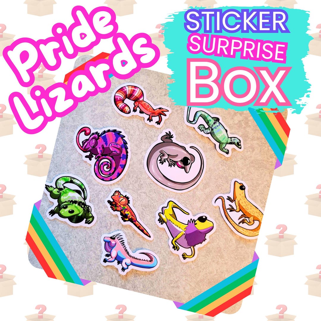 Sticker Surprise Bag, Pride Lizard Sticker Surprise, Blind Grab ...