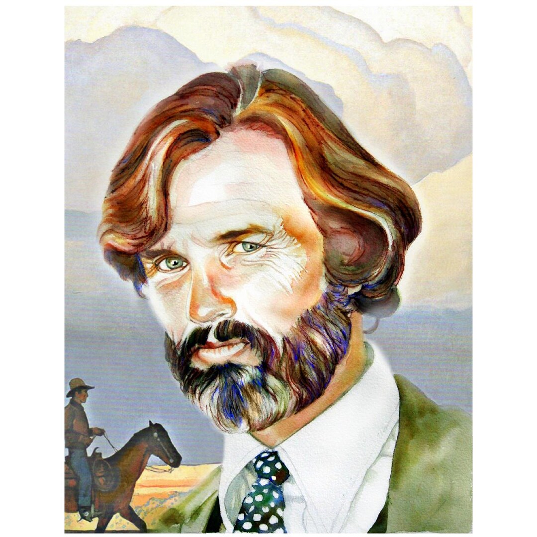 Kris Kristofferson Watercolor Portrait Art Print - Etsy