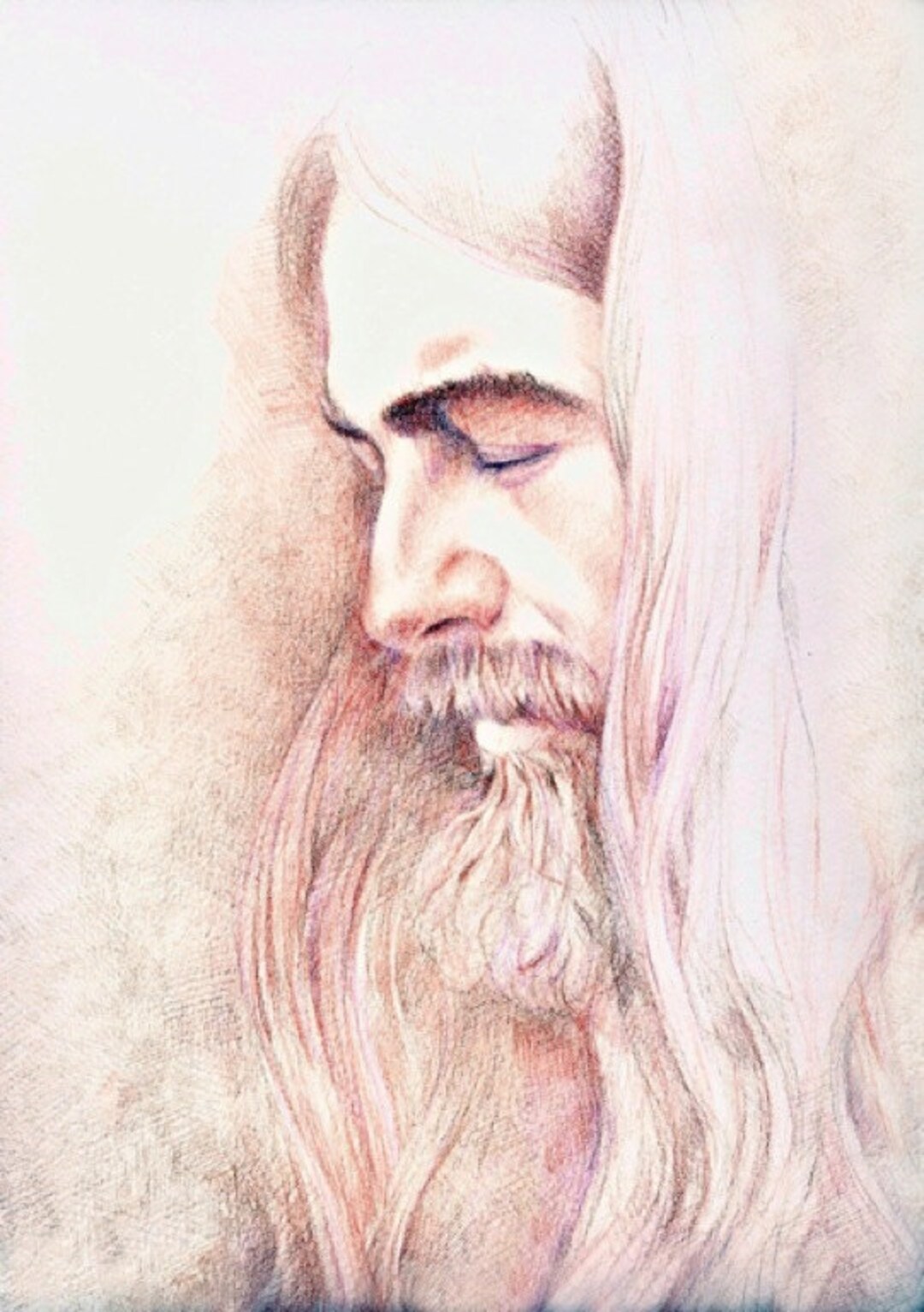 GEORGE HARRISON- Art Print-from Original Watercolor/drawing, BEATLES ...