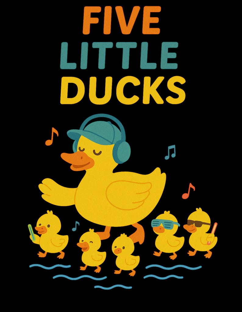 Five Little Ducks Rave Image .png - Etsy