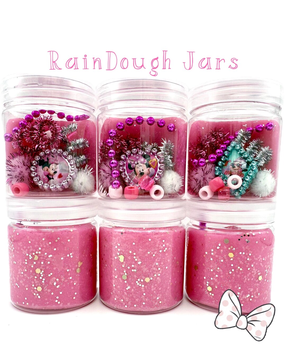 Minnie Mouse 4oz Playdough Jars, Play Dough Kit, Kids Party Favors ...