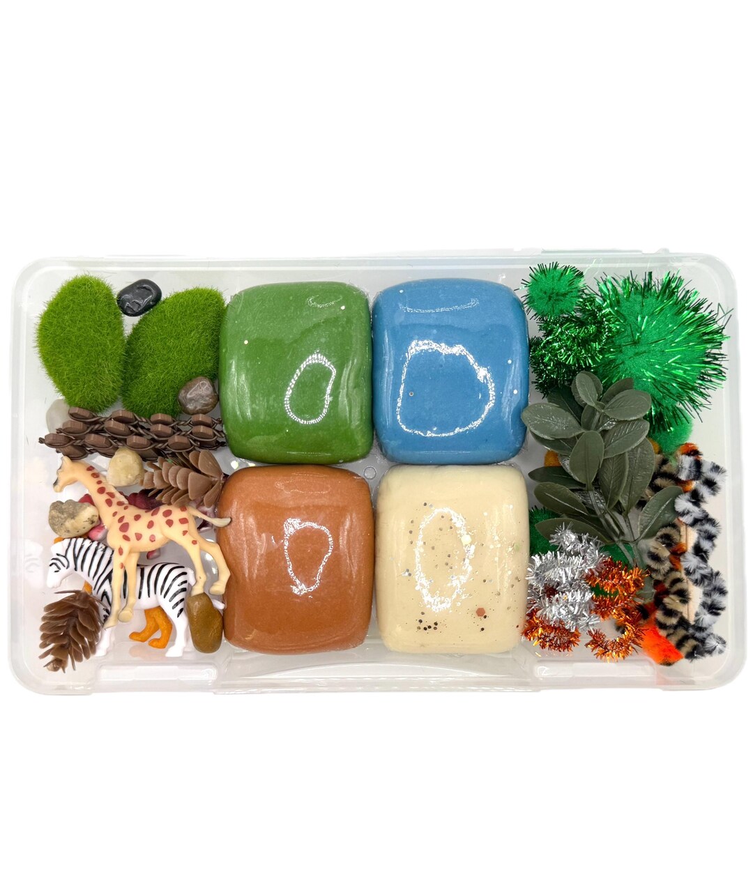 Safari Animal Playdough Box, Zoo Animal, Safari, Play Dough Box Kit ...