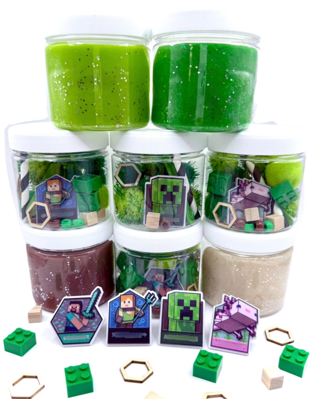 Mine Craft Game Inspired 4oz or 8oz Playdough Jars. - Etsy
