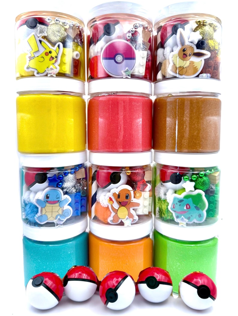 Pokémon Inspired 4oz to 8oz Playdough Jars. - Etsy