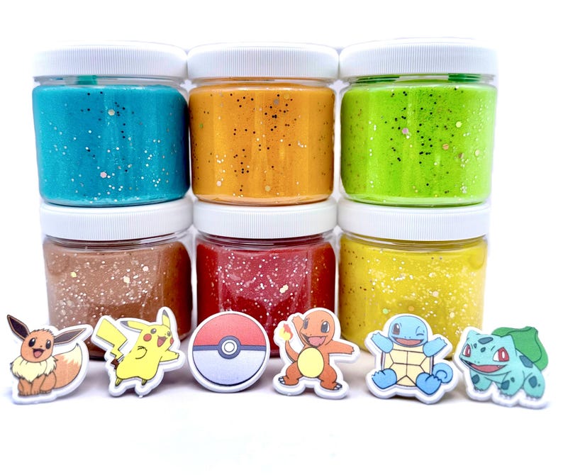 Pokémon Inspired 4oz to 8oz Playdough Jars. - Etsy