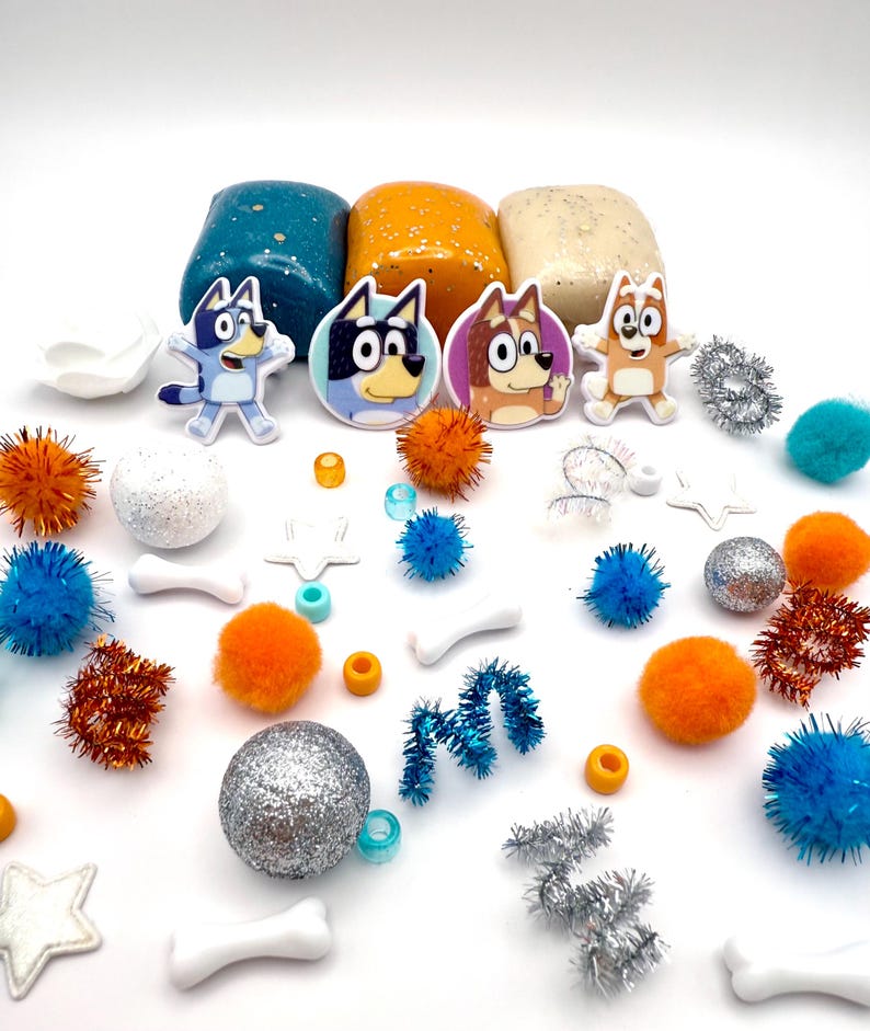 Bluey Playdough Box, Playdough Jars, Play Dough Kit, Bluey Birthday ...