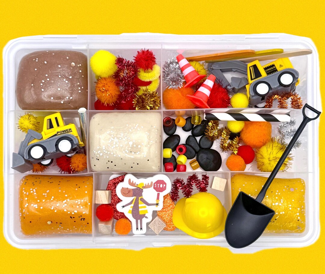 Construction Playdough Box. - Etsy