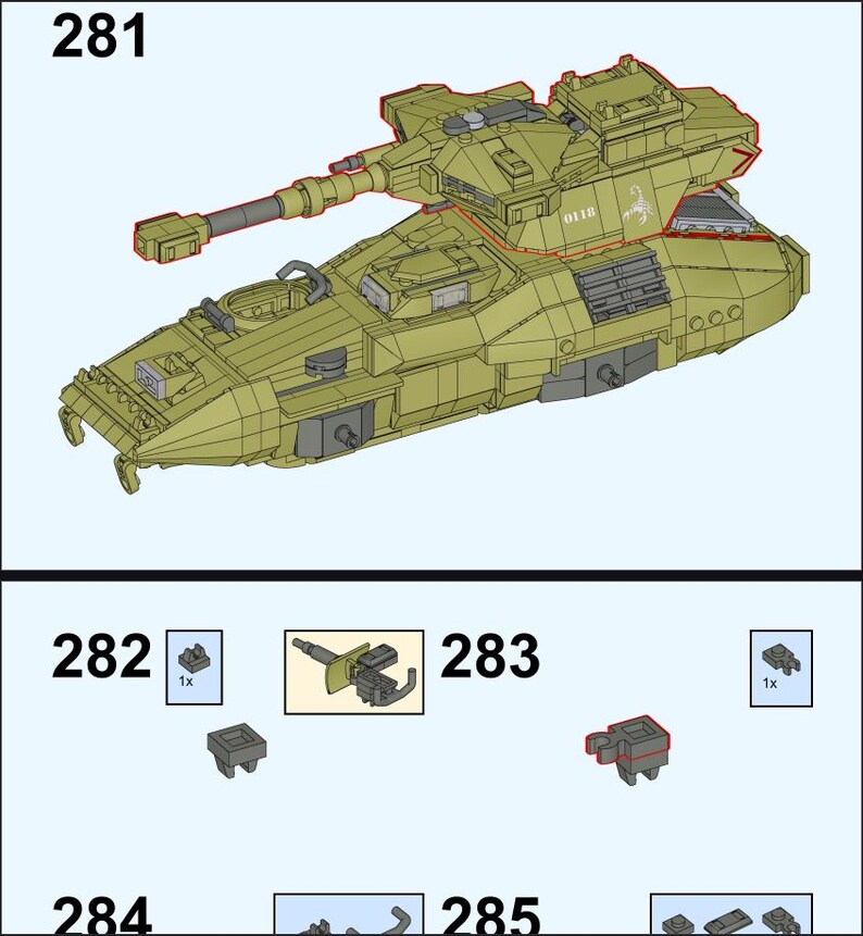 MOC Lego Halo Scorpion Tank PDF Instructions With Digital Parts List ...