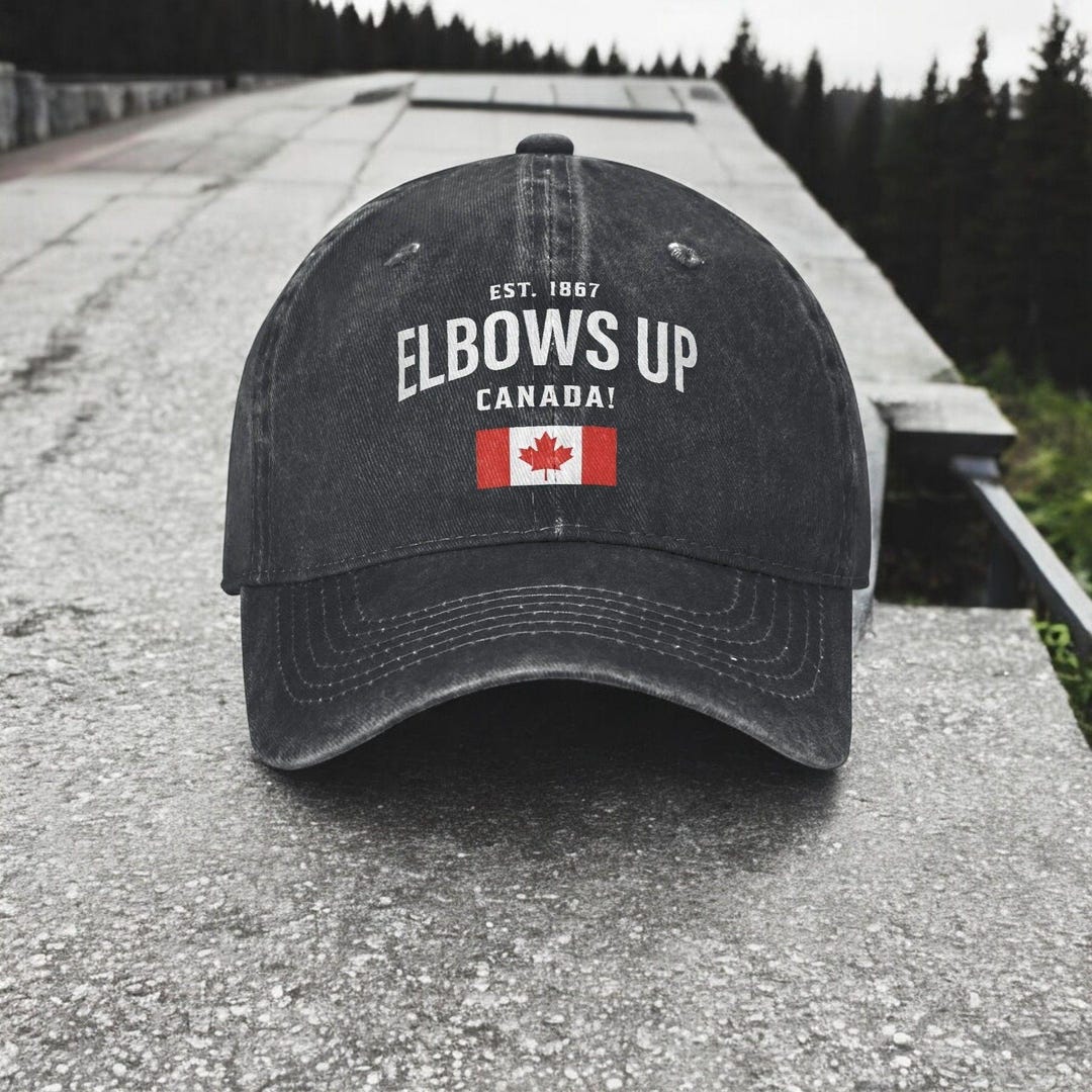 Elbows up Canada Hockey Quote Hat, Canada Proud Patriotic Hat, Canada ...
