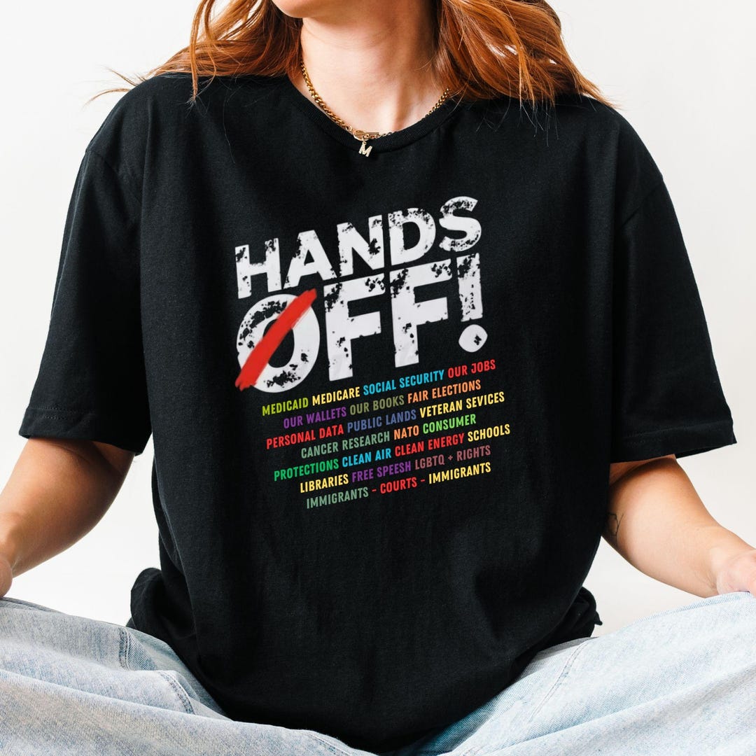 Hands off Protest Shirt, Medicare Social Security Free, Political ...