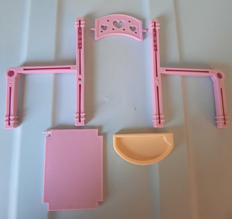 Vintage G1 My Little Pony Accessory Pink Yellow High Chair TLC Broken ...
