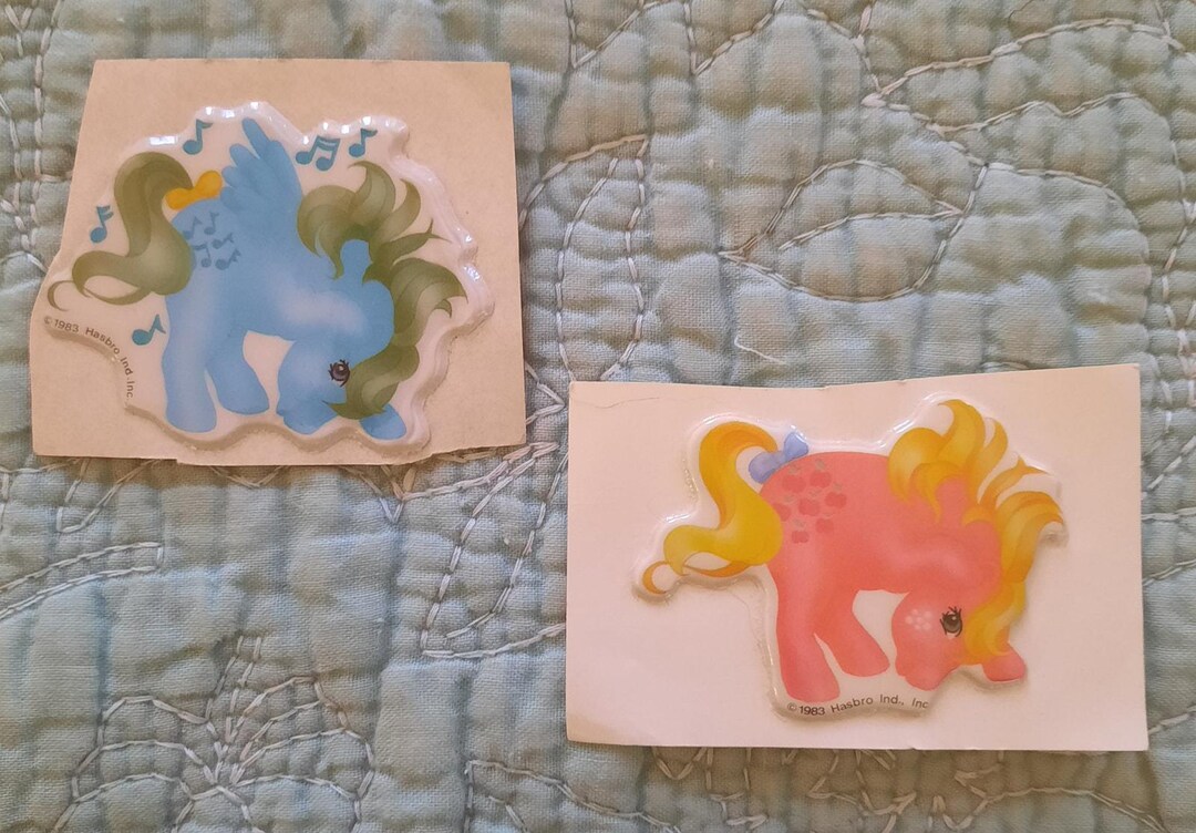 Vintage G1 My Little Pony Puffy Sticker Lot Applejack Medley Hasbro MLP ...