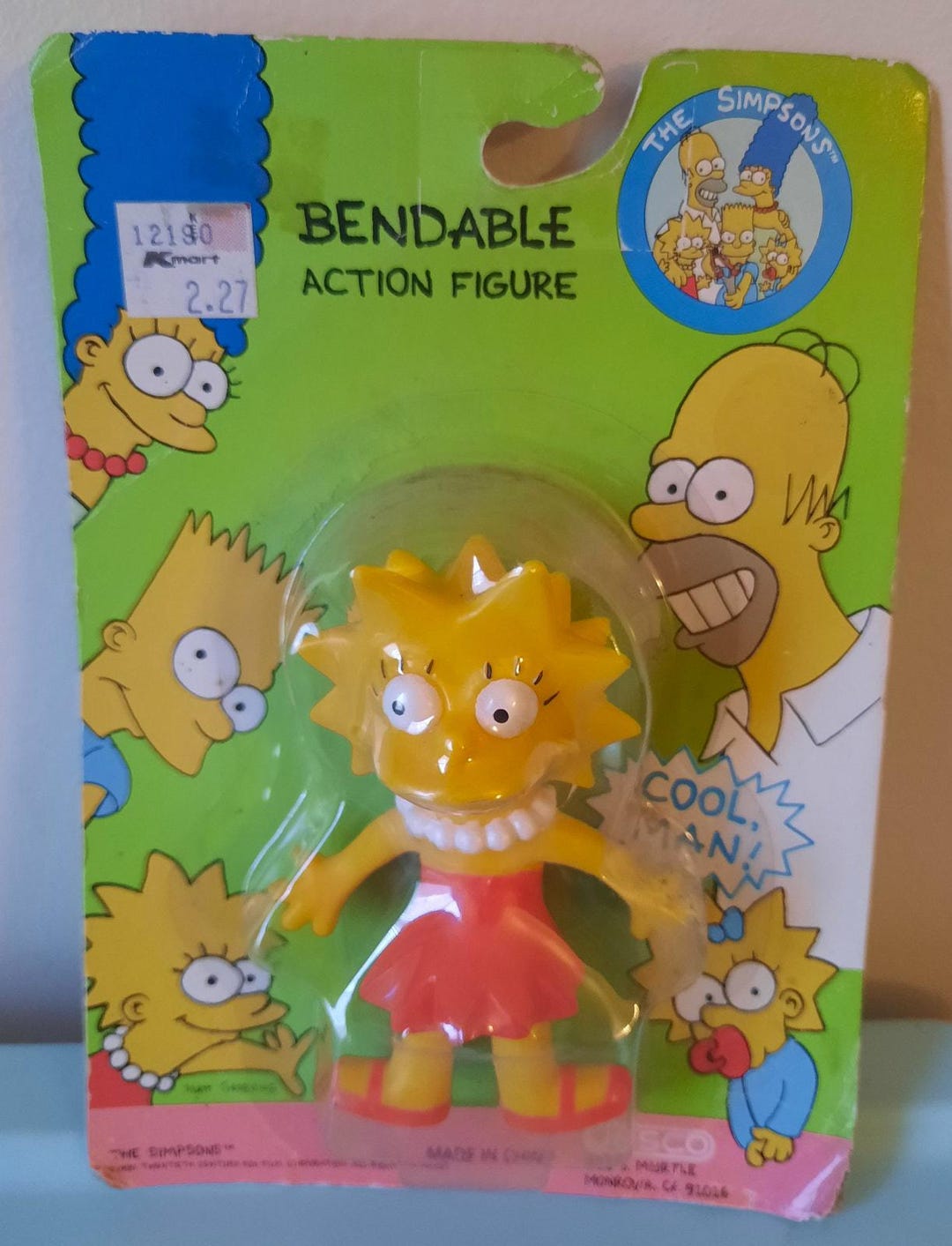 Vintage the Simpons Lisa Bendable Figure on Card Bendy 4 Jesco - Etsy