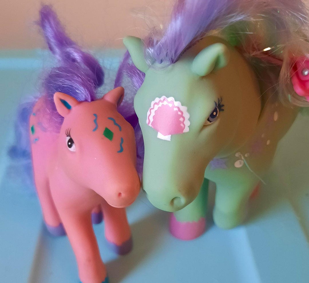 Vintage G1 My Little Pony Fakie Lanard Mom Baby Lot of 2 1984 1986 MLP ...