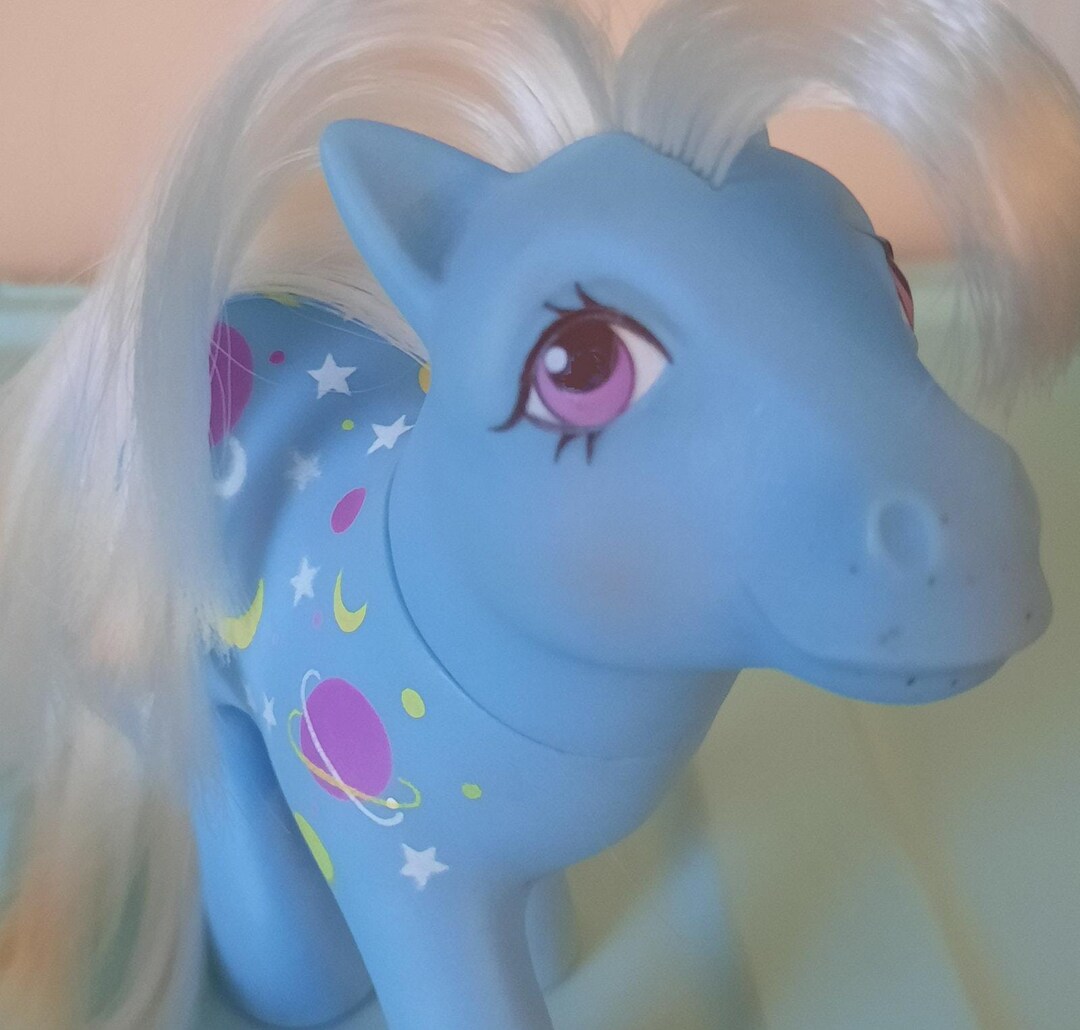My Little Pony G1 Night Glider Twice as Fancy Blue Planets Stars ...