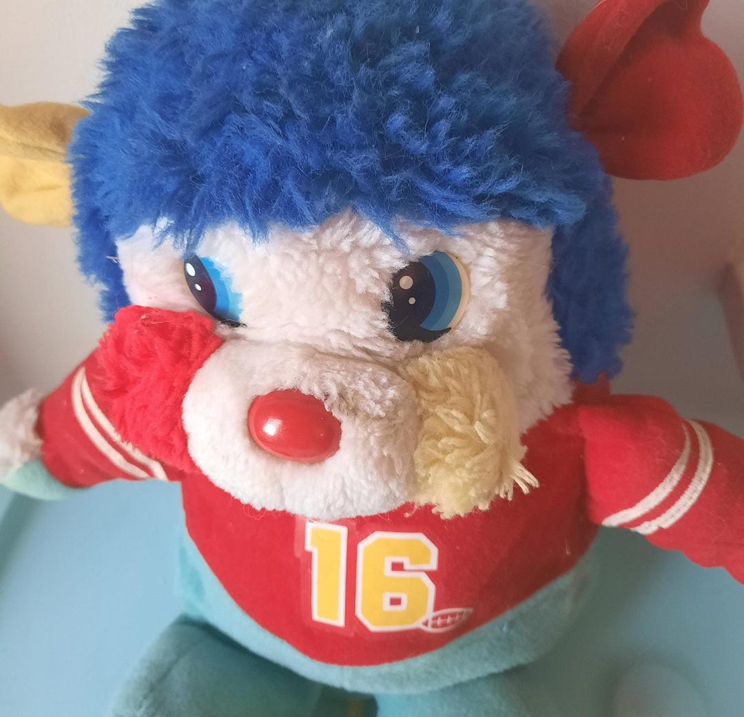 Vintage Popples Football Popple Touch Down Plush Sports 12" Mattel 1986 ...