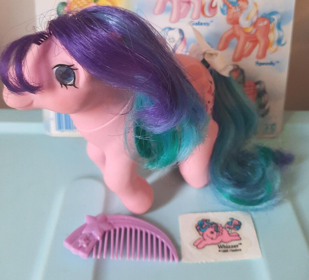 Vintage G1 My Little Pony Whizzer Complete With Accessories & Backcard ...