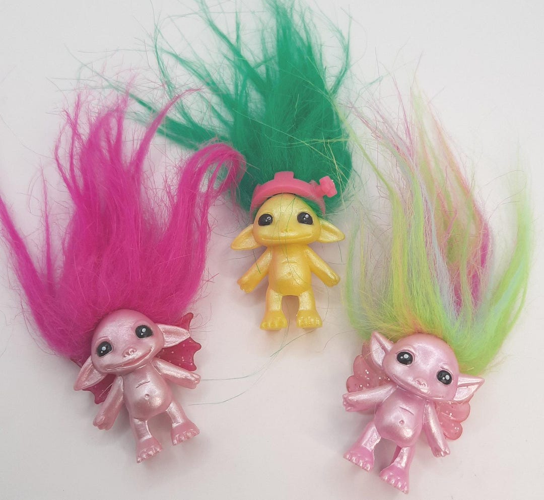Zelfs Minis Lot 3 Mini Figures 1.25" Moose Toys Troll Doll Pearl Pearly ...