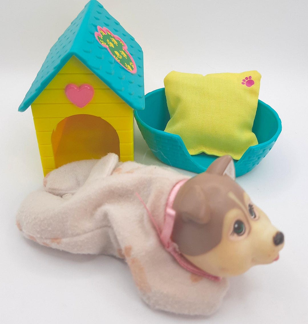 Vintage Hasbro Puppy Surprise in My Pocket Lot Husky Baby Kennel 1993 ...
