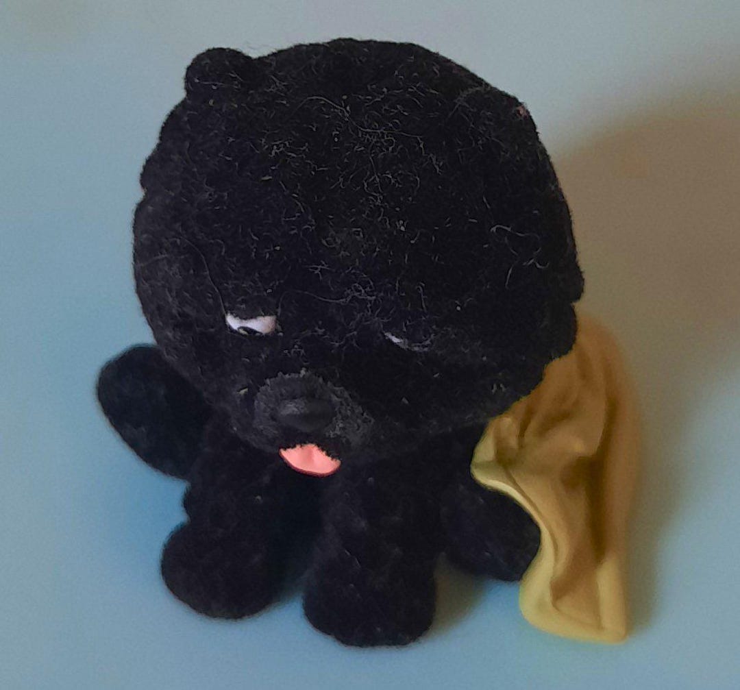 Puppy in My Pocket Black Chow Flocked MEG Dog 1.5" Figure Littlest Pet ...