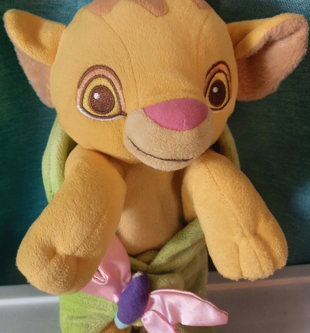 Disney Babies Plush Baby Simba With Leaf Blanket the Lion King - Etsy