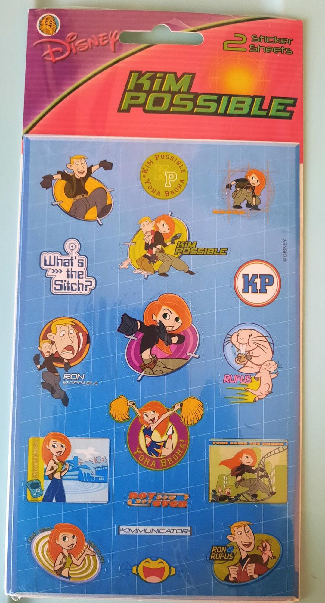 Vintage Kim Possible Stickers Sandylion New Sealed Old Stock Disney ...
