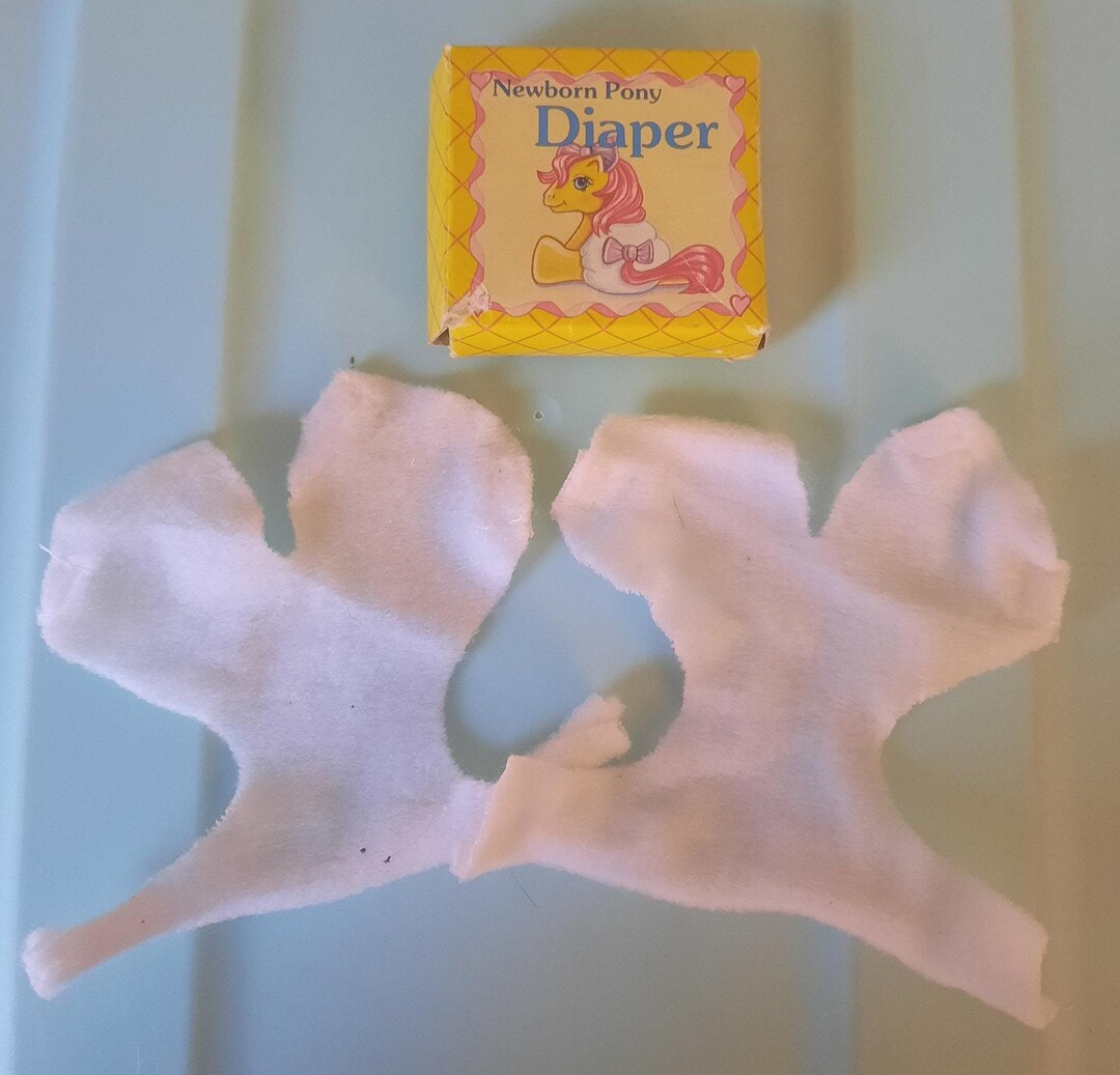 Vintage G1 My Little Pony Accessory Newborn Diaper Box With 2 Diapers ...