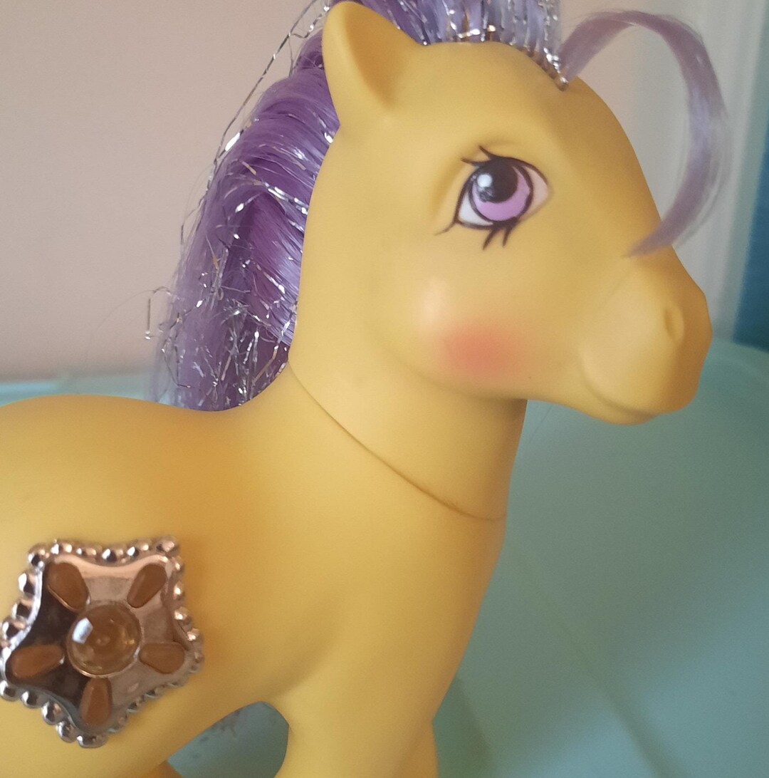 Vintage G1 My Little Pony Princess Starburst jaune queue garniture ...