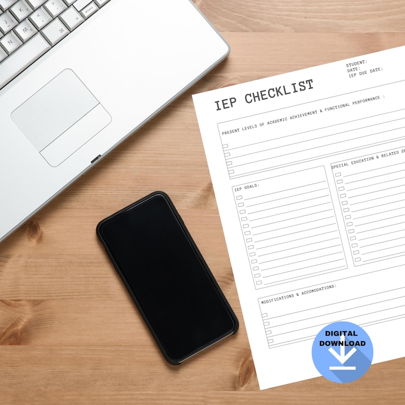 IEP Custom Checklist Digital Template, Individualized Education Plan ...