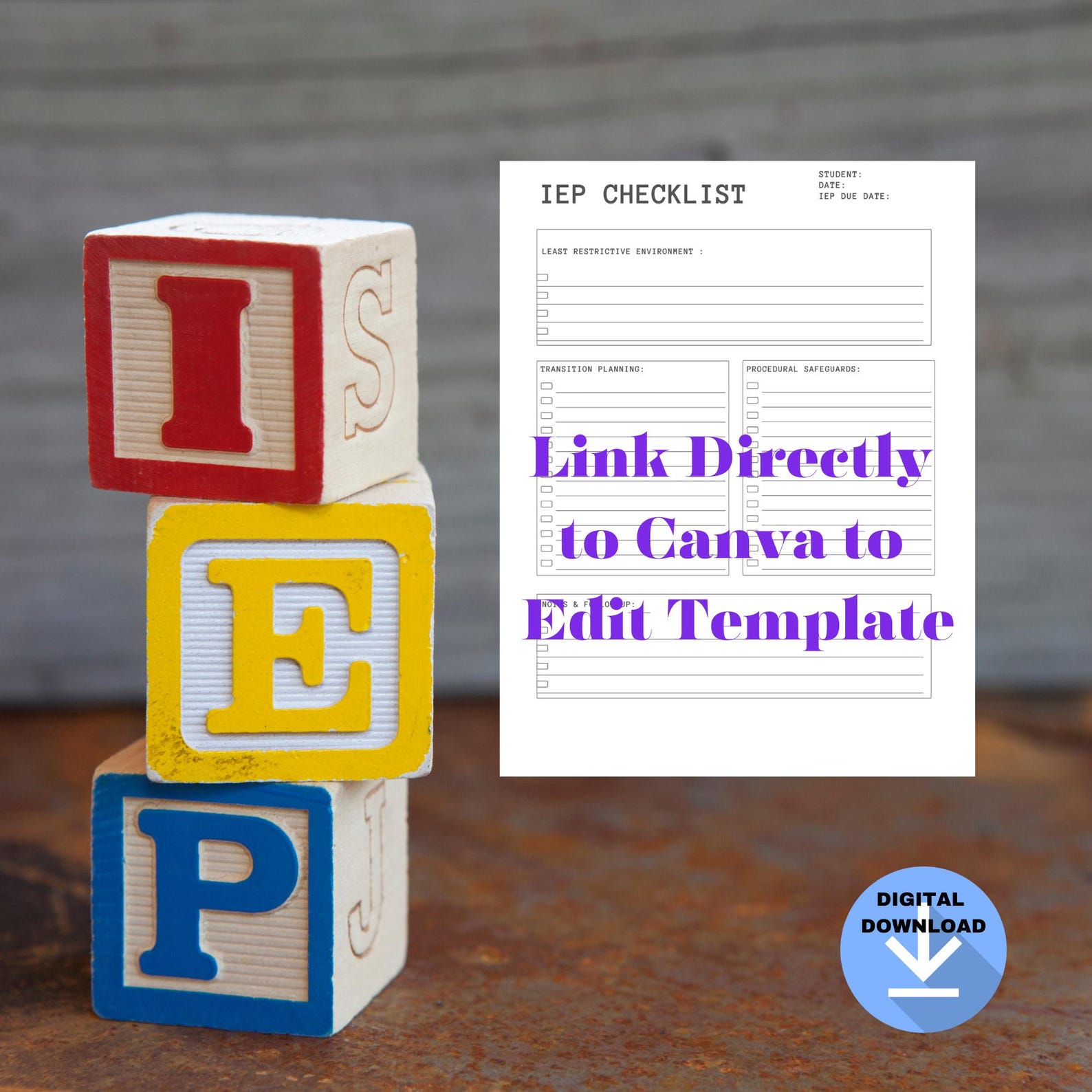 IEP Custom Checklist Digital Template, Individualized Education Plan ...