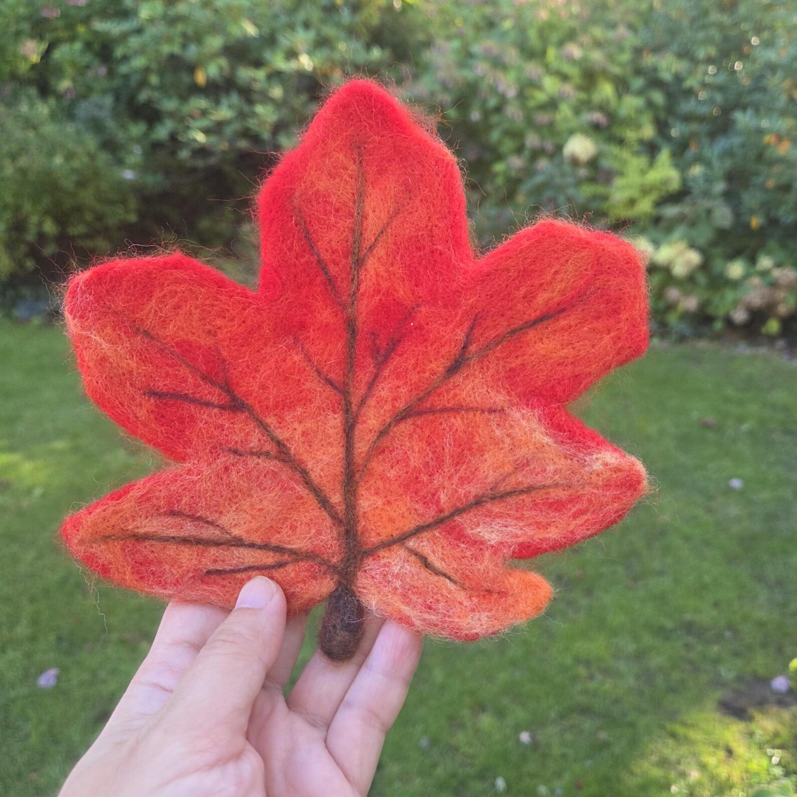 Felted Wool Maple Leaf Coaster | Fall Home Decor - Etsy
