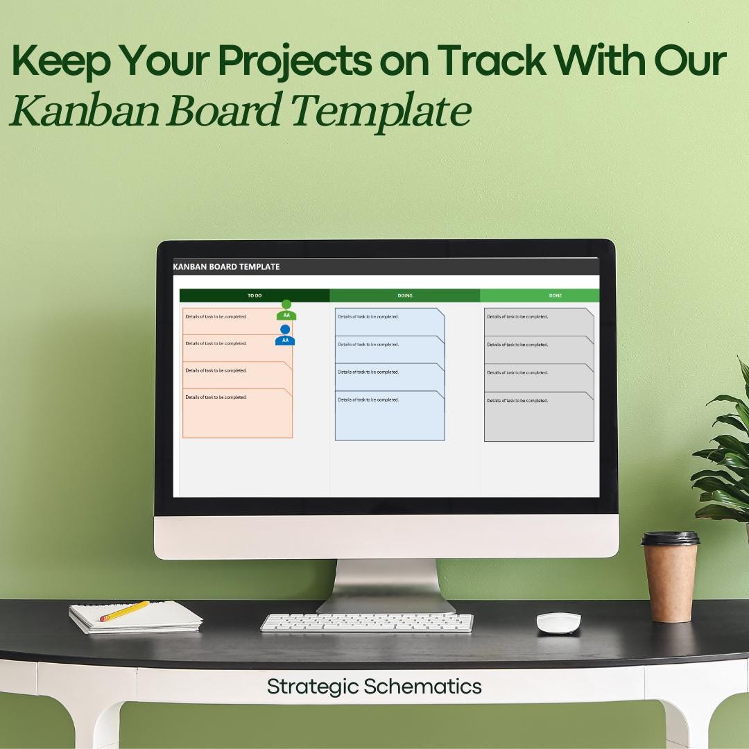 Kanban Board Template (excel) - Etsy