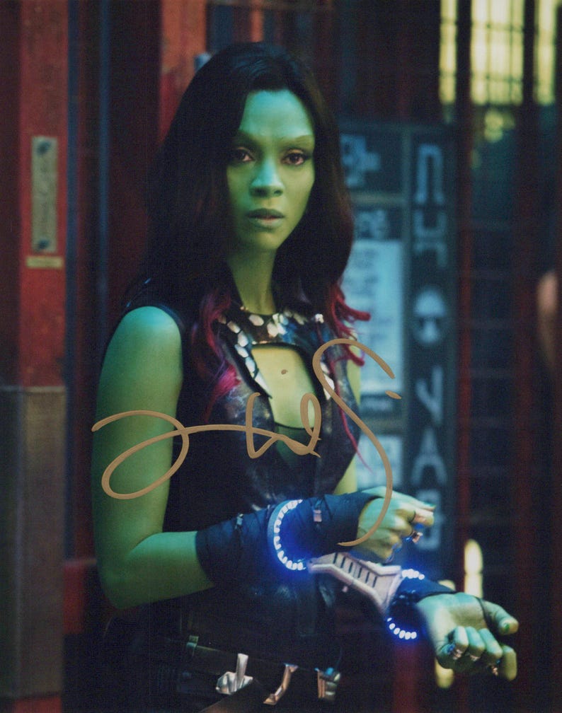 Zoe Saldana in Person Signed Photo - GUARDIANS of THE GALAXY - Etsy