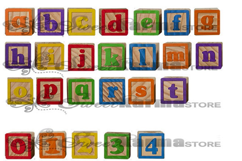 ABC Alphabet Wooden Blocks Digital Photography Prop File 705 Instant ...