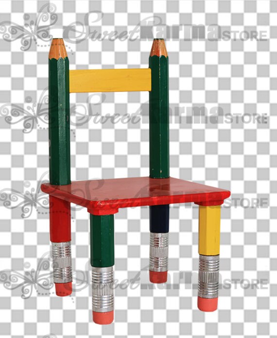 Childs Colored Pencil Chair Digital Photography Prop File 23 | Etsy
