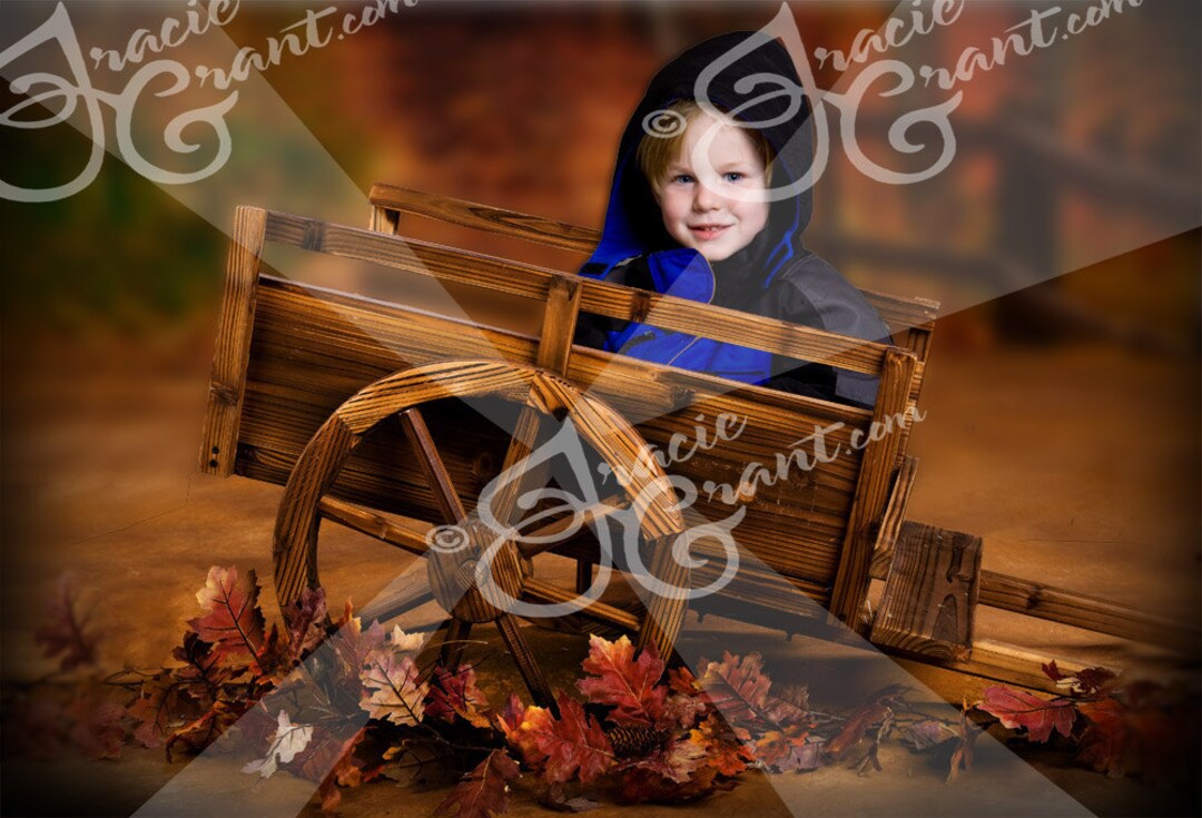 Autumn Fall Cart Photoshop Digital Prop Editable PSD File 104 - Etsy