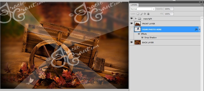 Autumn Fall Cart Photoshop Digital Prop Editable PSD File 104 - Etsy